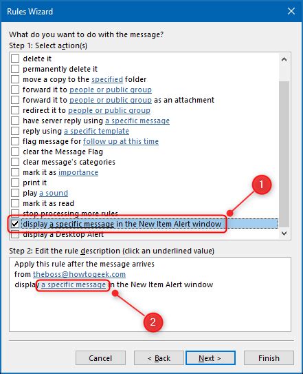 How To Customize Alert Messages For Specific Emails In Outlook