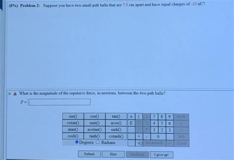 Solved 8 Problem 2 Suppose You Have Two Small Pith