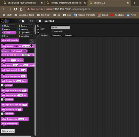 privacy problem with online editor snap community site snap forum