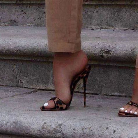 Trendy Leopard Print Open Pointed Toe High Heel Mules Brown High