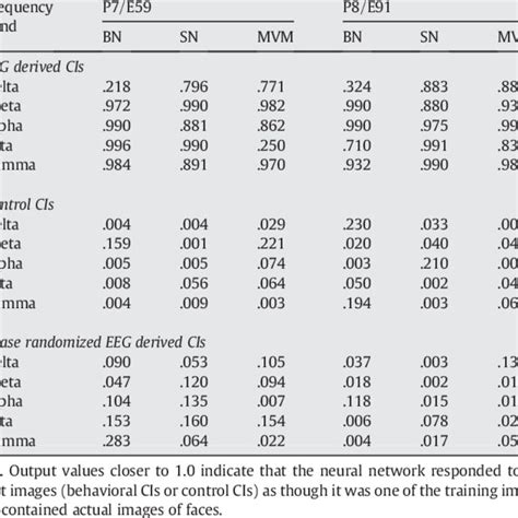 Neural Network Output Experiment 2 Download Table