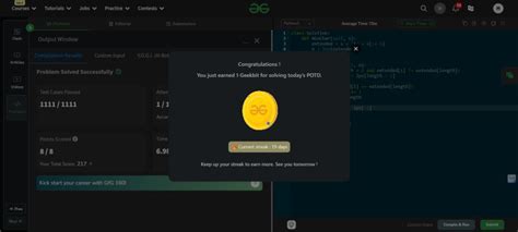 Hephzibai E On Linkedin Geekstreak2024 Gfg160 Geekstreak2024 Geeksforgeeks Codingchallenge