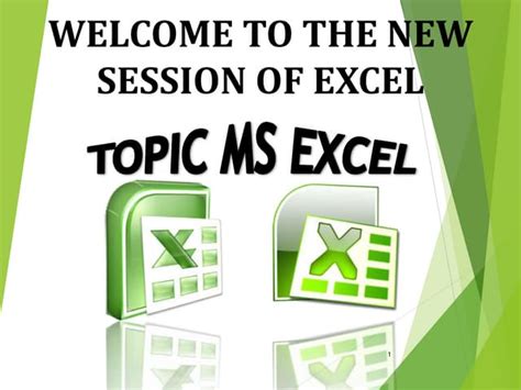 Ppt On Ms Excel Pptx