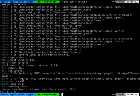 Yarn Publish Reports Success Despite Request Failing · Issue 5931