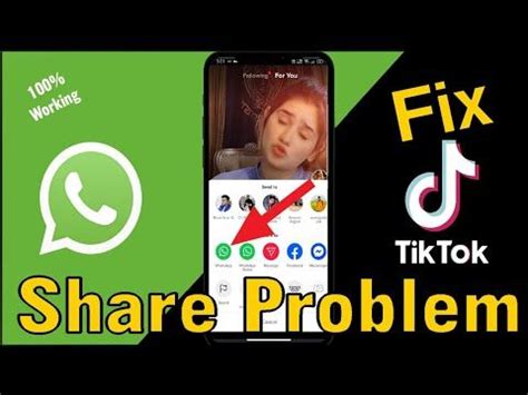 Tiktok Video Not Share WhatsApp Solve How To Fix Tik Tok WhatsApp