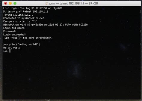 Default Configuration Mini Guide Getting Started With The Wipy Board
