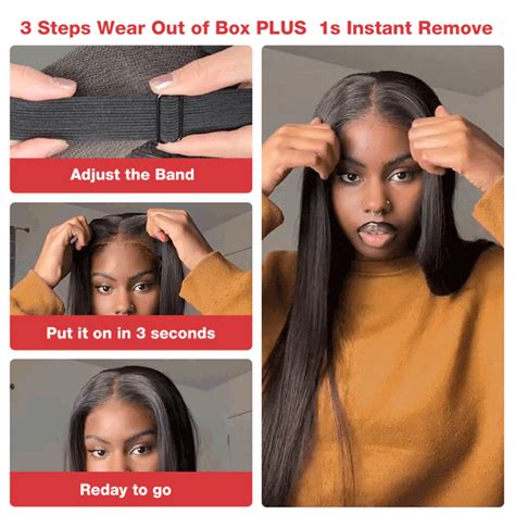 Pre Cut Hd Lace Wig Wear And Go Kinky Straight Human Hair Wig With Breat