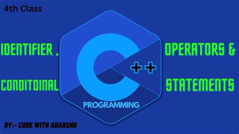 Programming In C Identifieroperators And Conditional Statements 4th Classby Code With