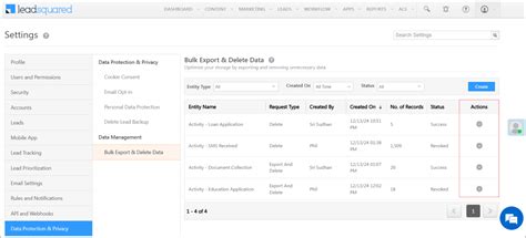 Bulk Export And Delete Data Help And Support