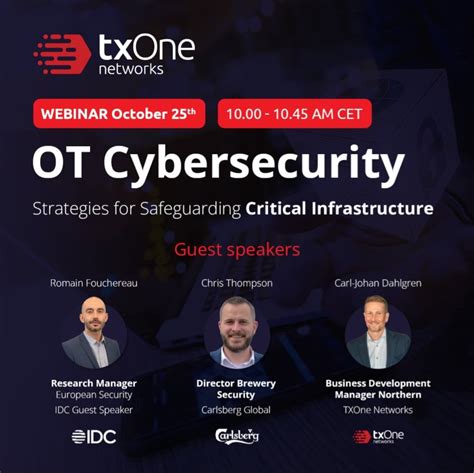 Txone Networks Adds New Speaker For Ot Cybersecurity Webinar