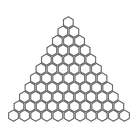 hexagon pyramid graph scared geometry vector design elements stock