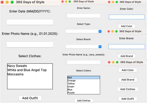 365 Days Of Style Using Python Tkinter To Track My Outfits In 2025