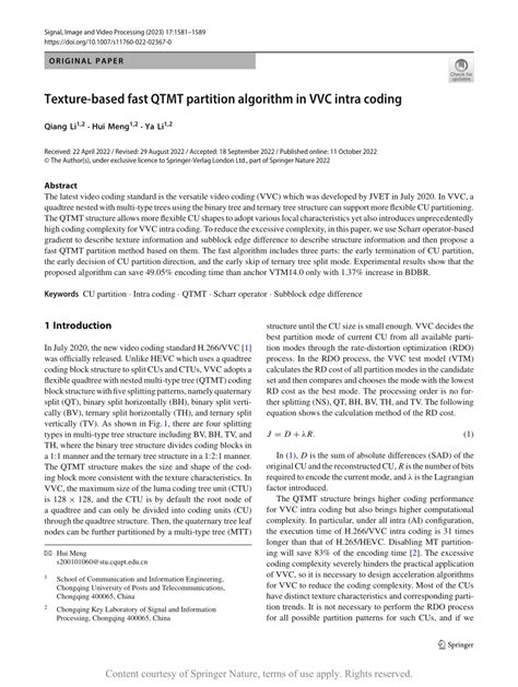 Texture Based Fast Qtmt Partition Algorithm In Vvc Intra Coding