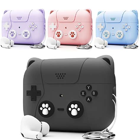 에어팟 프로2 에어팟3 세대 귀여운 고양이 게임기 캐릭터 키링 실리콘 케이스 무선 이어폰 홈플러스 택배배송