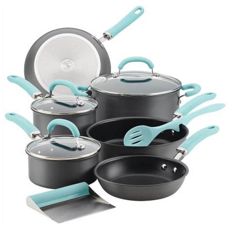 Rachael Ray Create Delicious Nonstick Cookware Set Graylight Blue 11 Pc Pick ‘n Save