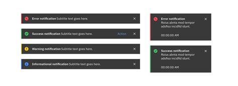Notification Carbon Design System