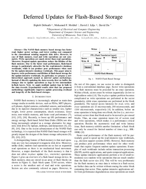 Pdf Deferred Updates For Flash Based Storage