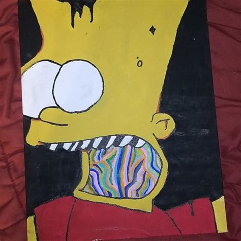 Wall Decor Bart Simpson Painting Poshmark