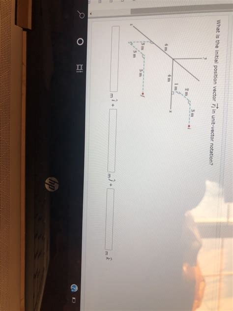 Solved What Is The Initial Position Vector In Unit Vector