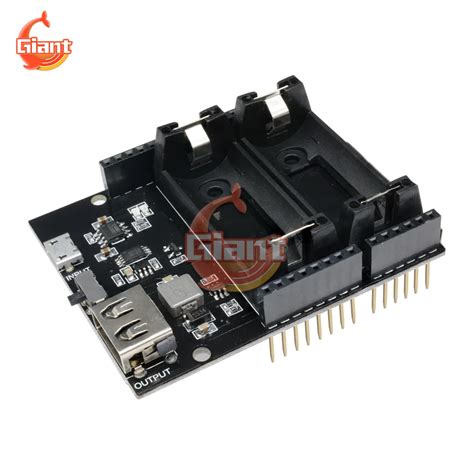 신제품 듀얼 16340 리튬 배터리 충전기 실드 모듈 Esp8266 Esp32 전원 공급 장치 Arduino R3 용 충전식