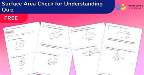 Free Surface Area Check For Understanding Quiz Third Space Learning
