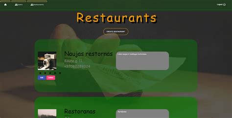 Github Justasvai Restaurantmanagement
