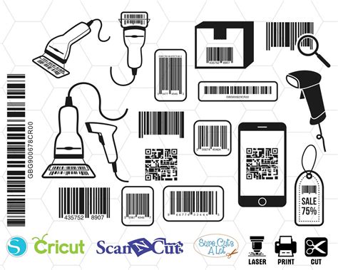 Barcode Scanner Svg Barcode Clipart Silhouette Svg Barcode Svg File Svg Cut File Barcode T