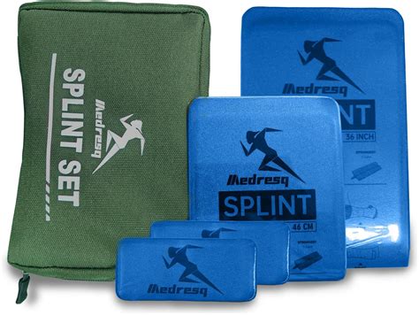 Medresq First Aid Splint Kit Lightweight Reusable Support For Arm And Leg Fracture