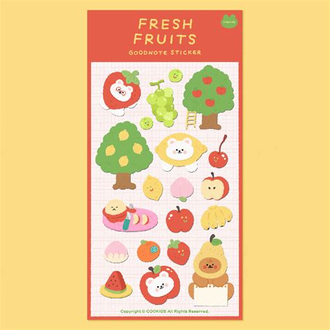 신선한 과일 스티커 위버딩