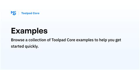 Examples Toolpad Core