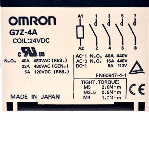 Omron G7z 4a 4pst No Power Relay 40a 440vac Switch