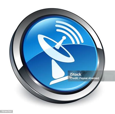 위성 접시 아이콘 3d 블루 라운드 버튼 0명에 대한 스톡 벡터 아트 및 기타 이미지 0명 3차원 형태 데이터 Istock