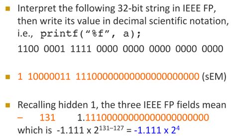 Floating Point Representation