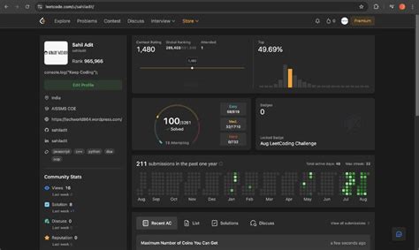 sahil adit on linkedin leetcode problemsolving algorithms