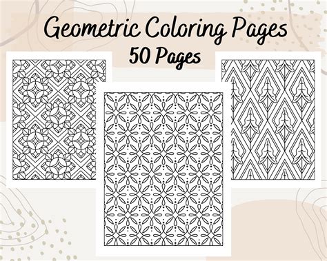 Geometric Pattern Coloring Pages Printable