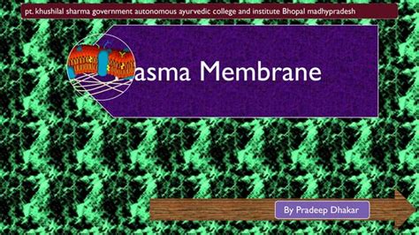 Plasma Membrane Ppt By Pradeep Dhakarpptx