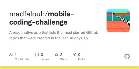 Github Madfalouhmobile Coding Challenge A React Native App That Lists The Most Starred