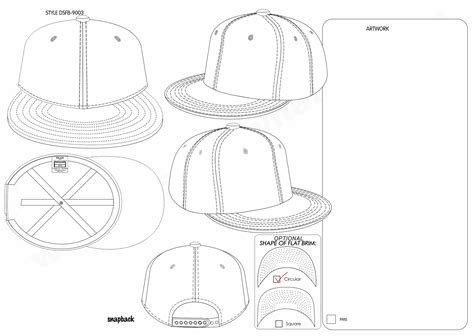 New Era Fitted Hat Template