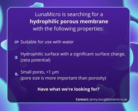 Lunamicro Ab On Linkedin Microporous Membrane Hydrophilic Filter Nonwoven Porousmembrane…