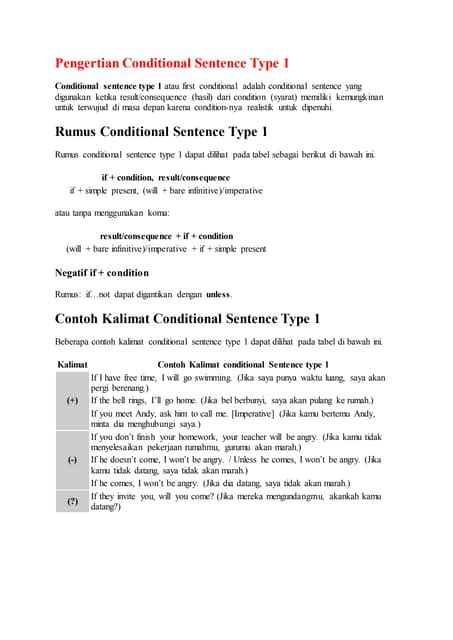 Ppt Bahasa Inggris Conditional Sentence Pdf