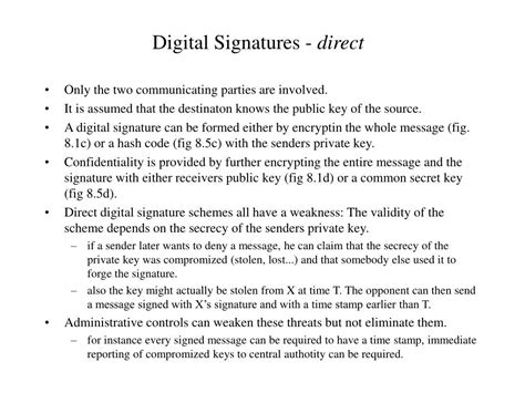 Ppt Digital Signatures Dss And Authentication Protocols Powerpoint