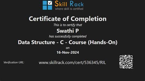Datastructures Cprogramming Certification Swathi P