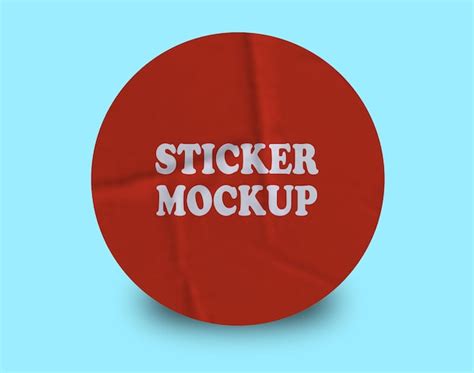 둥근 빨간 스티커 모 프리미엄 Psd 파일