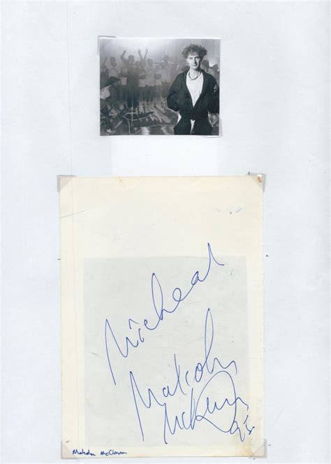 At Auction Music Malcolm Mclaren Sex Pistols Manager Signed 7 X 5
