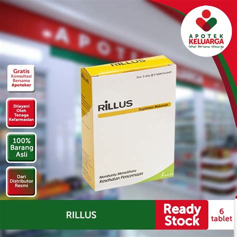Jual Rillus Tablet Isi 6 Per Strip Vitaminpencernaan Pencernaansehat