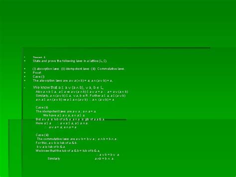 Lattices And Boolean Algebra Lemma 1 Show That