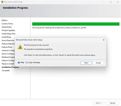 trying to install sql server 2022 developer edition on new windows 11