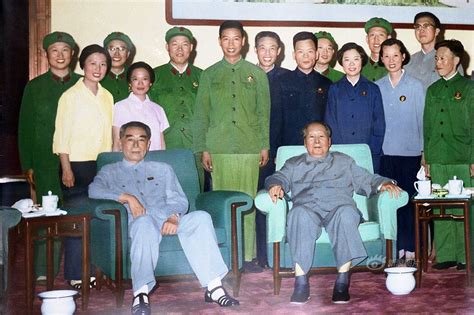 Zhou Enlai And Mao Left To Right 1974 75 Jiang Qing Women In China Rare Pictures