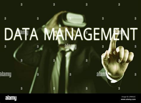 Hand Writing Sign Data Managementthe Practice Of Organizing And