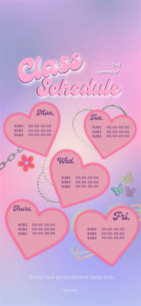 Luhvfile Aespa Inspired Class Sched Life Hacks For School Notes